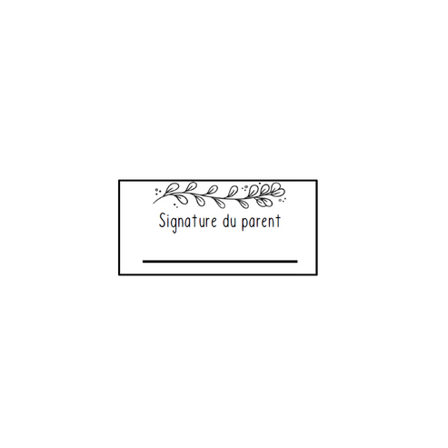 Signature du parent – Mme Alexandra